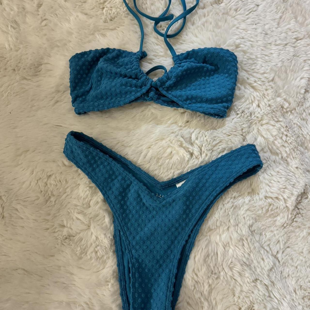 Hollister blue polka dot bikini set 👙 -Super... | Depop