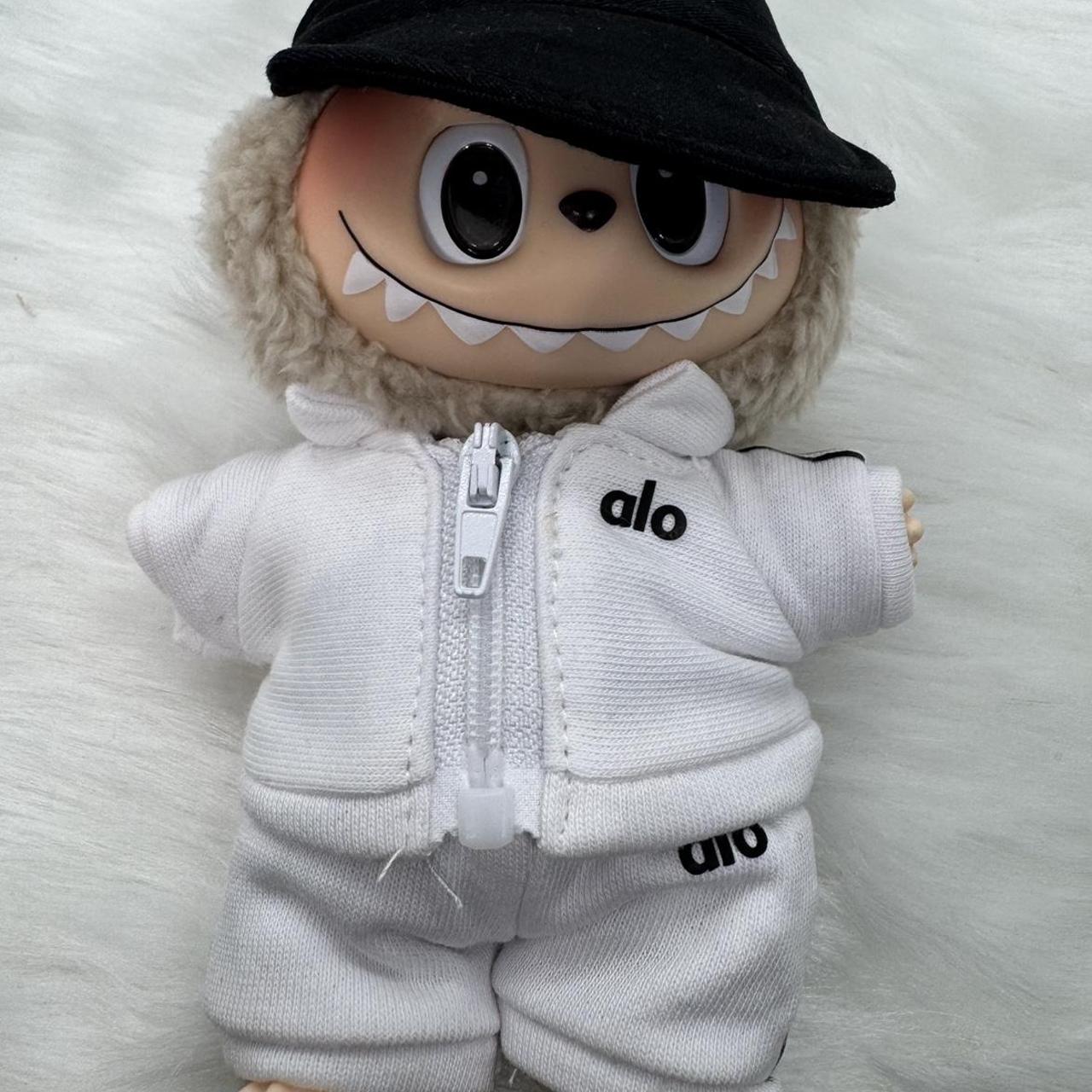 Black and White Alo Labubu outfit. Includes zip up... | Depop