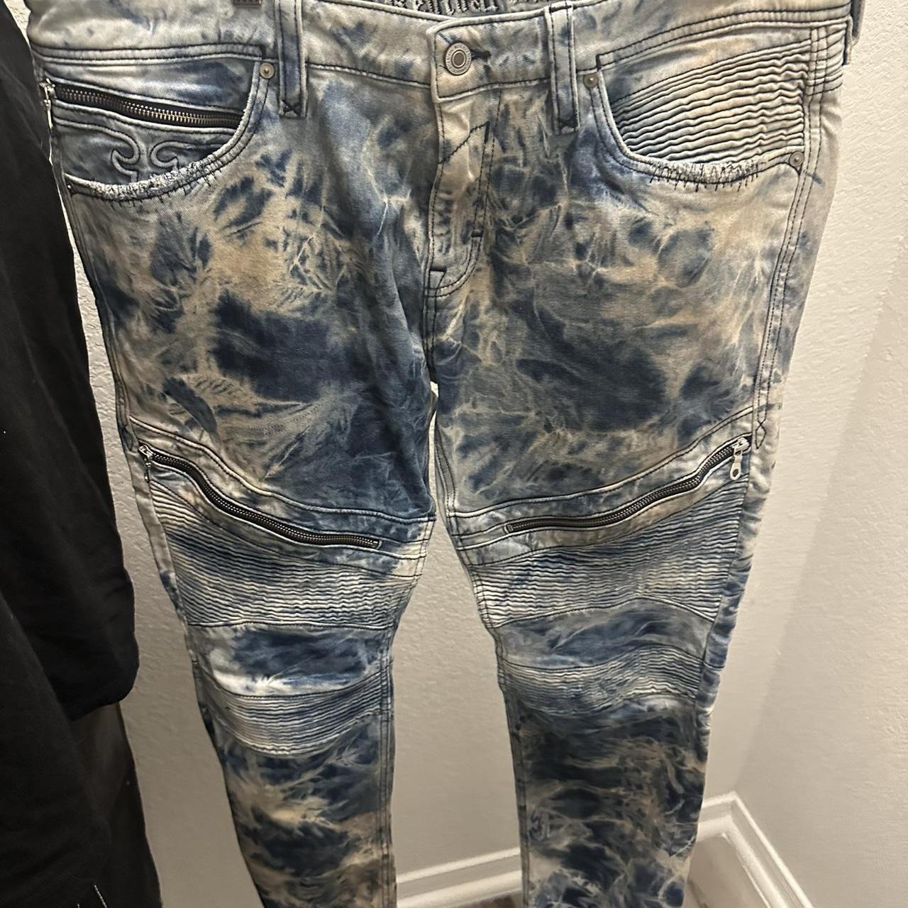 Rock Revival Moto Daviday 38W Rare pattern Worn and... | Depop