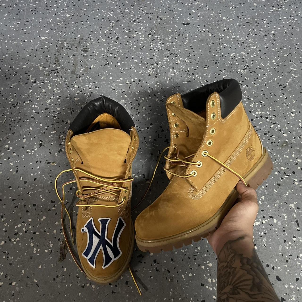 New York Yankees Timberland boots #Yankees... | Depop