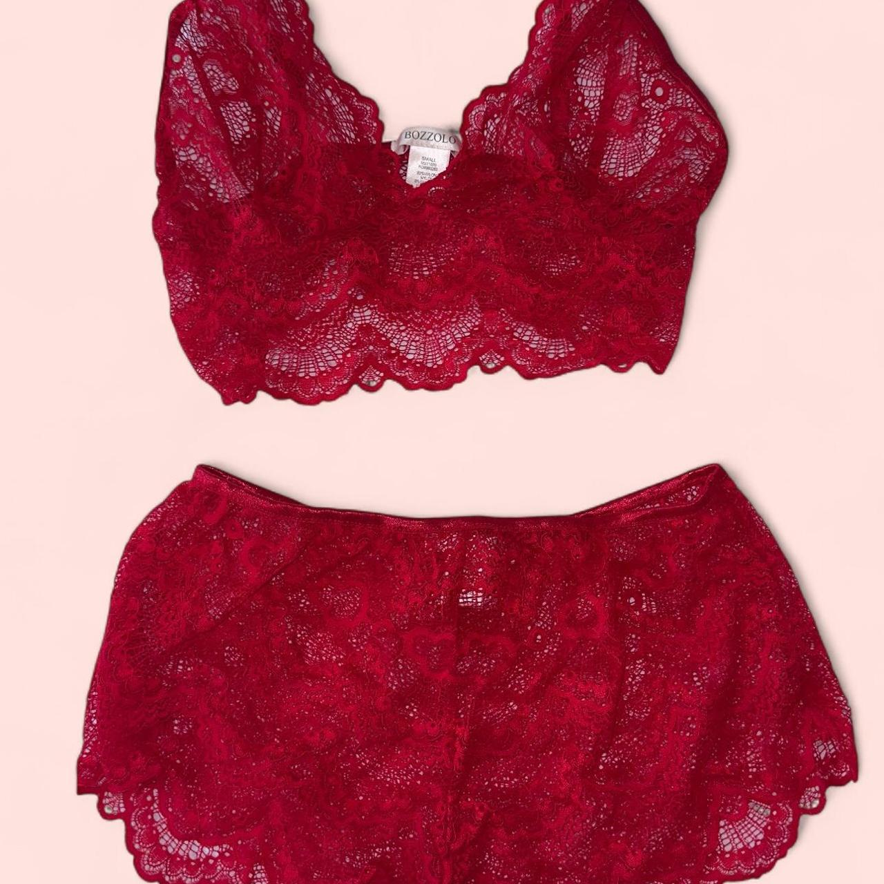 Bozzolo lace mesh pajama set | Depop