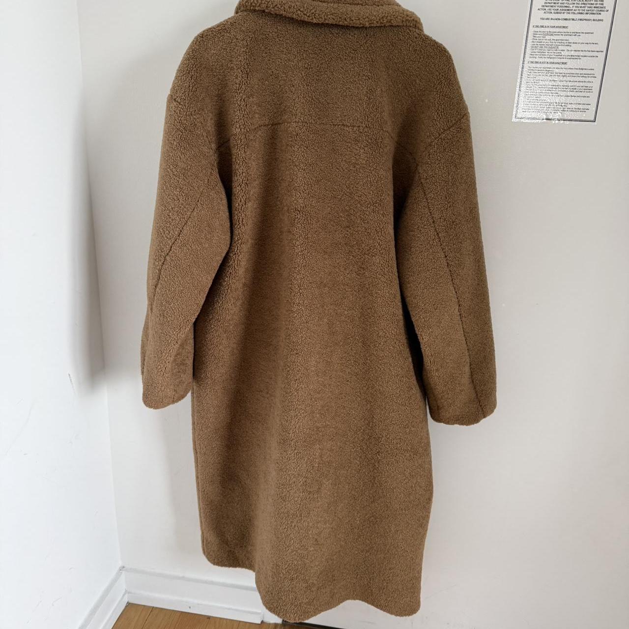 Madewell teddy long coat Worn once, perfect... | Depop