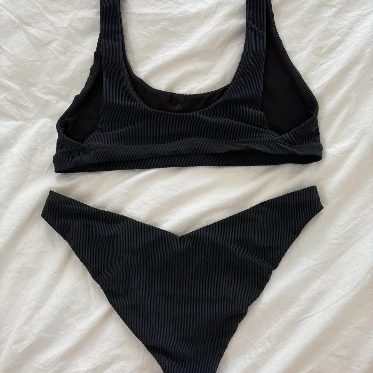 Black ribbed Free People bikini!! | Depop