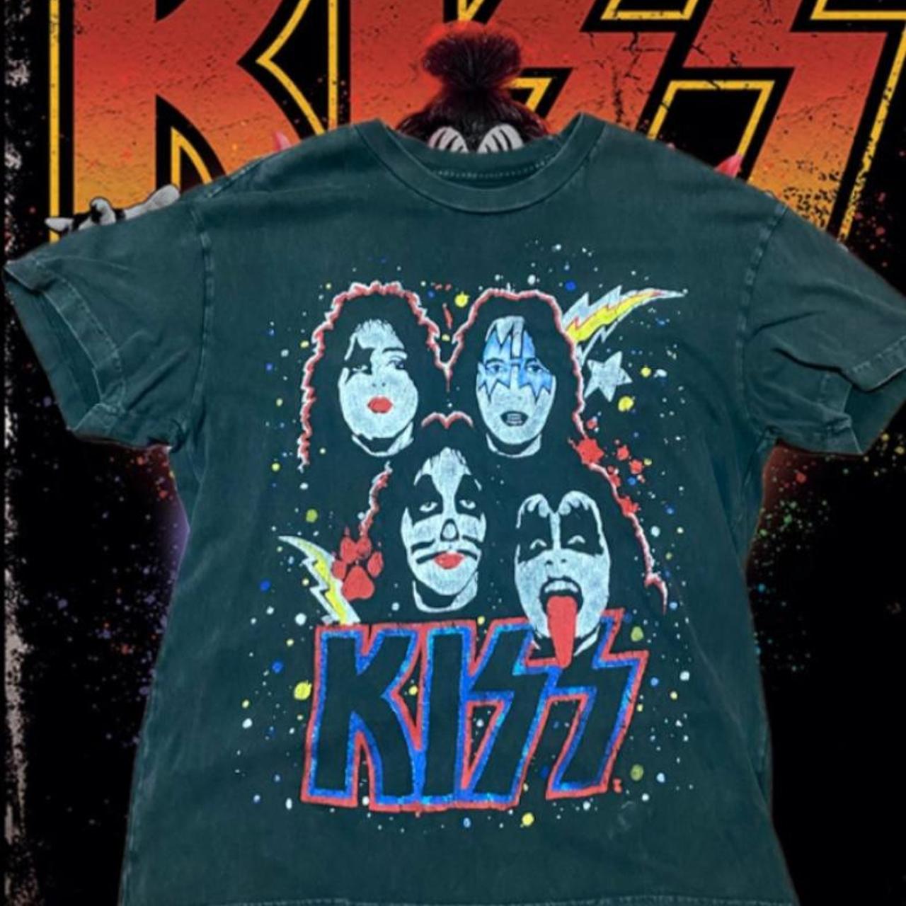 🔥Abercrombie & Fitch KIZZ band tee, multi-coloured... | Depop