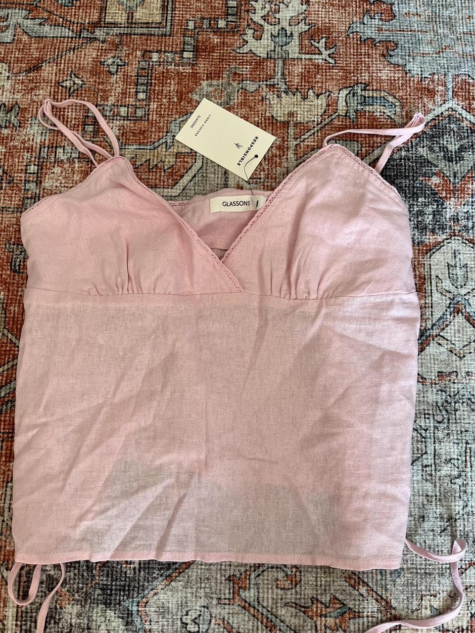 Glassons pink cami, never worn tags still on. Size 10 - Depop