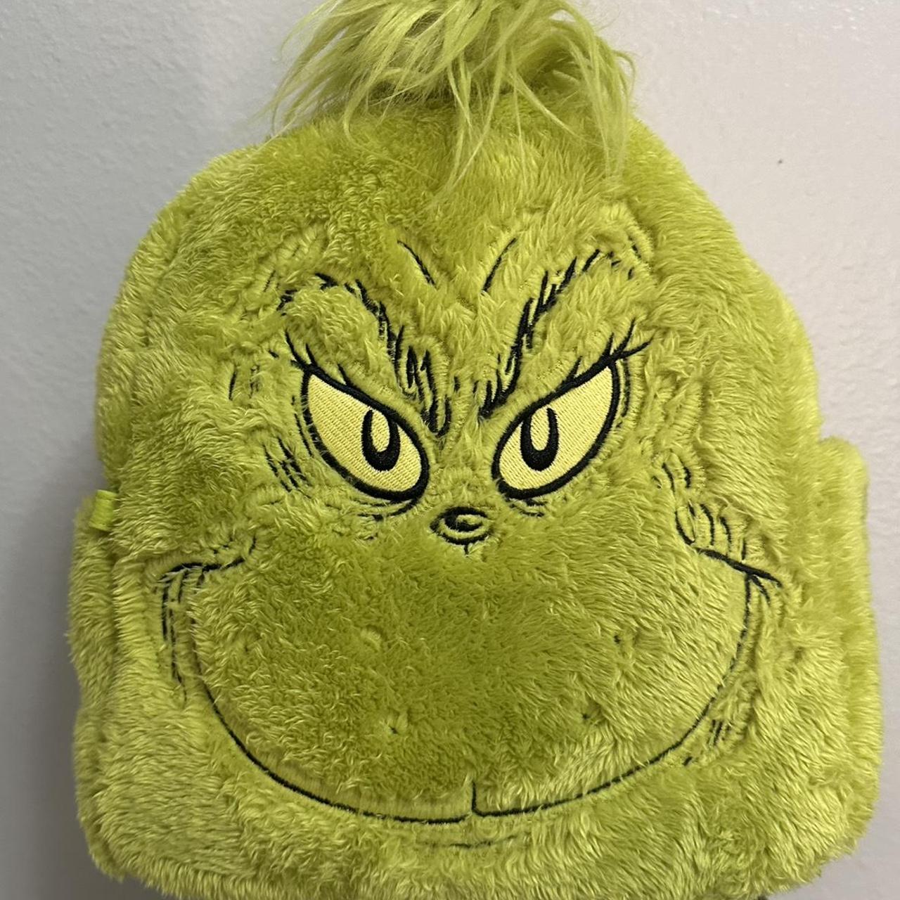 Universal Studios Grinch fluffy back pack, brand... | Depop