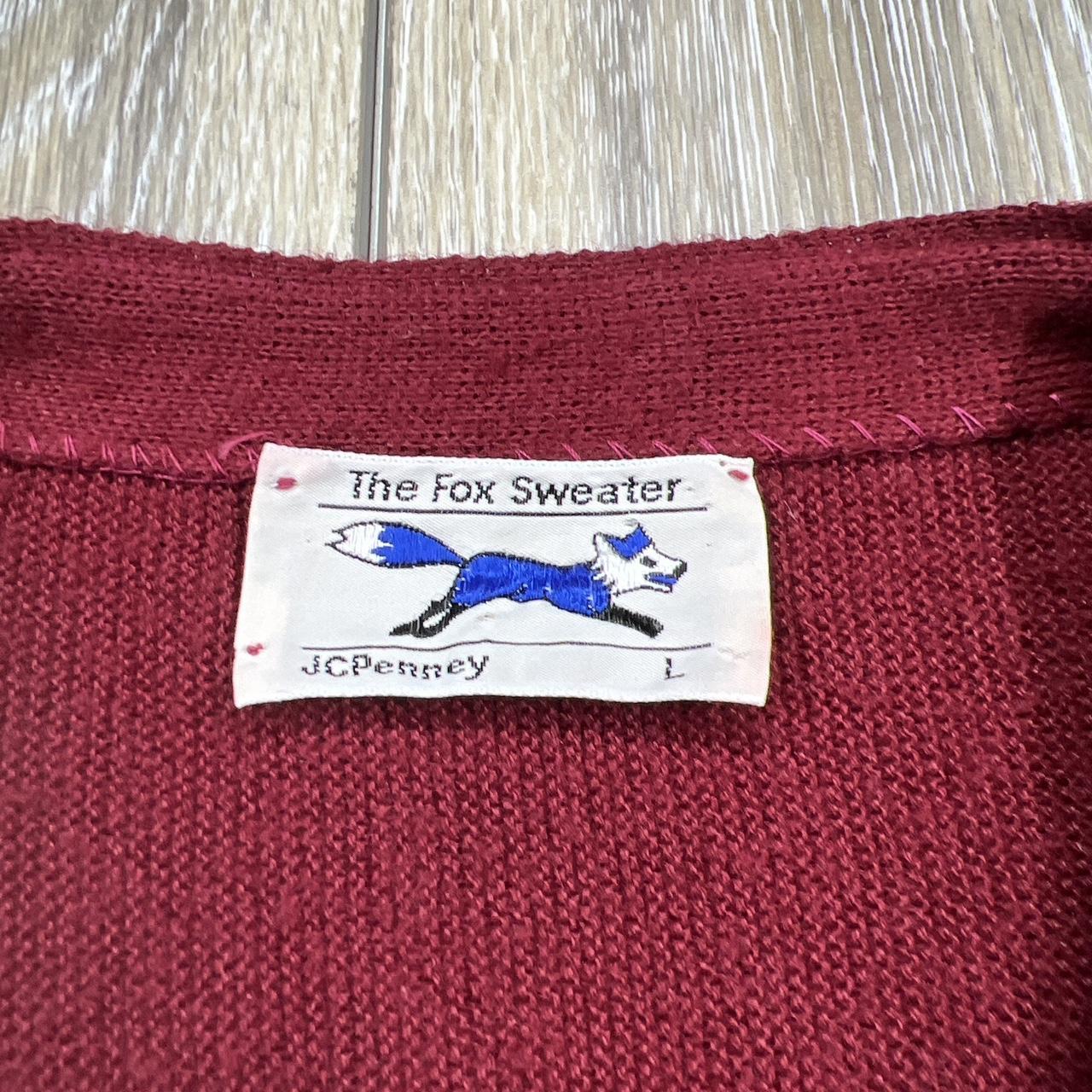 Vintage 70s JC Penney The Fox Sweater Cardigan Men... - Depop