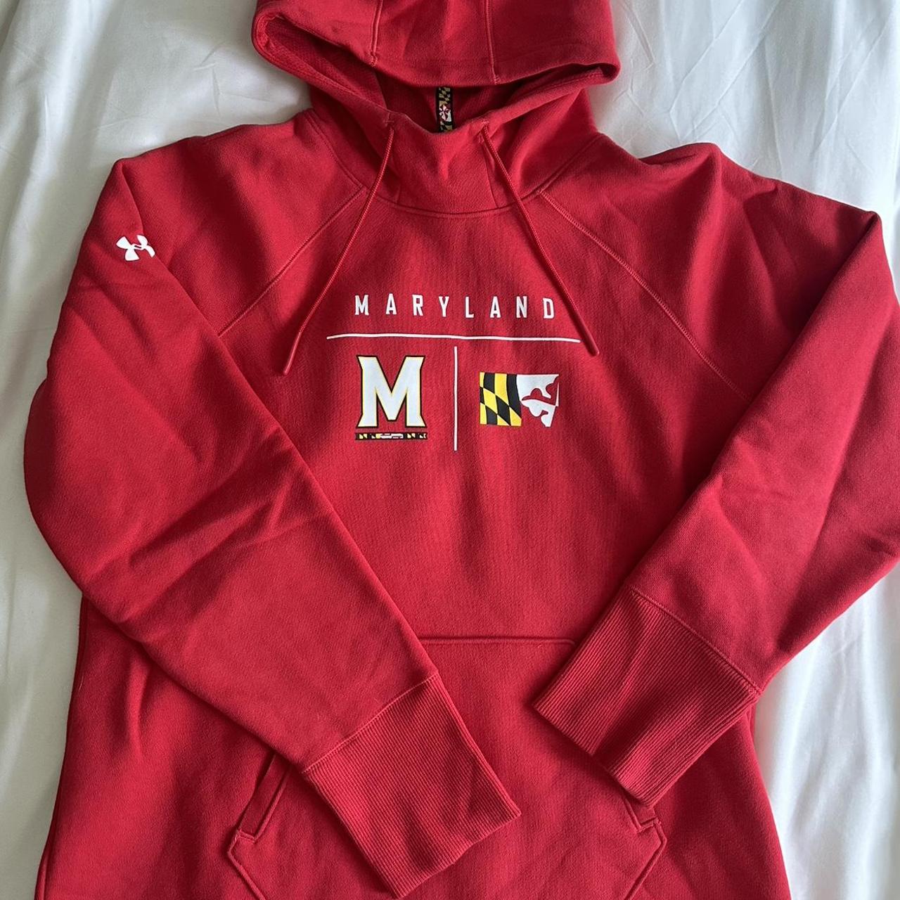 Under Armour red high neck Maryland Terrapins... | Depop