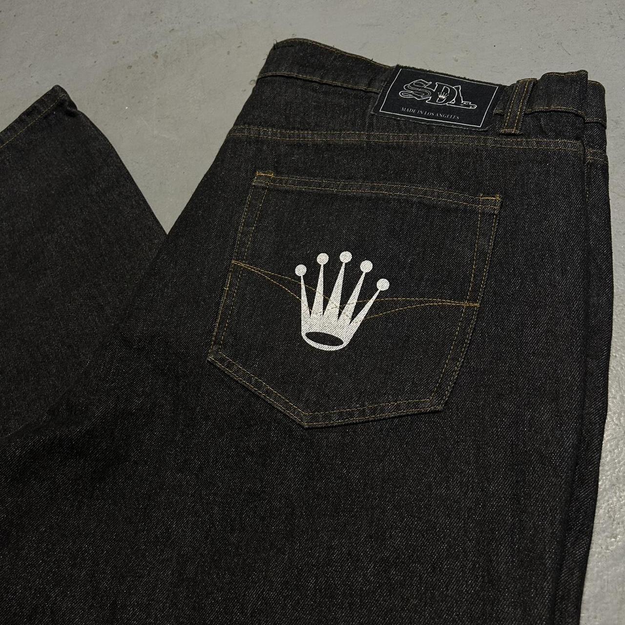 44x 32 SkysDaLimit jeans in used condition with some... | Depop
