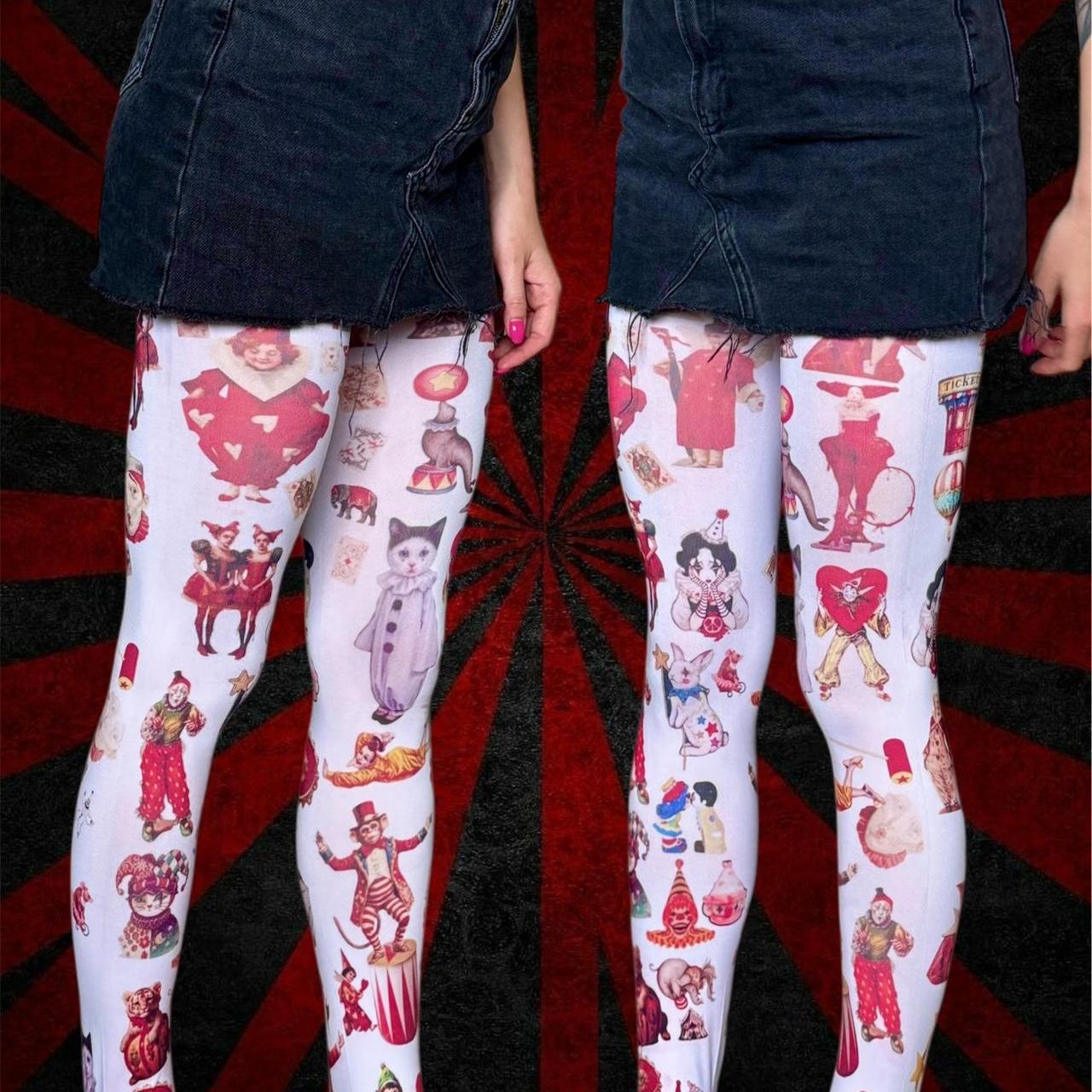 Vintage Circus Tights – Clowncore / Y2K /... | Depop