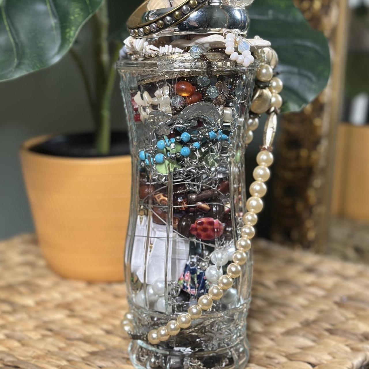 Beautiful large vase overfilled with mystery jewelry... | Depop