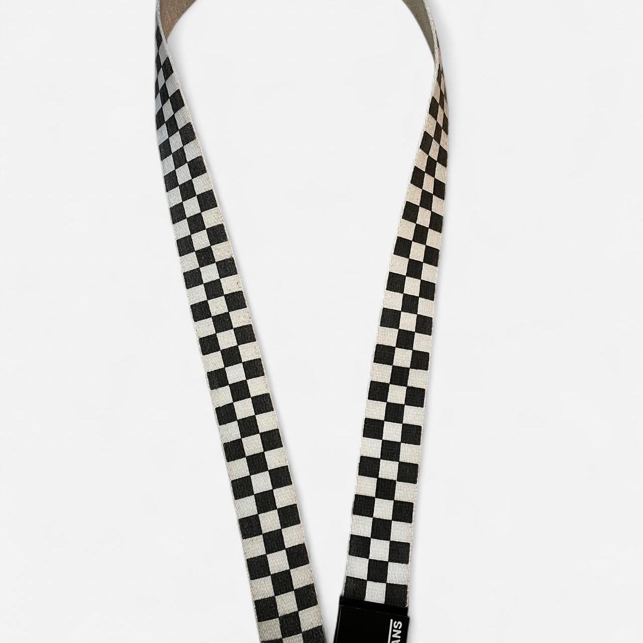 Black and white checkered Vans belt - size fits... | Depop