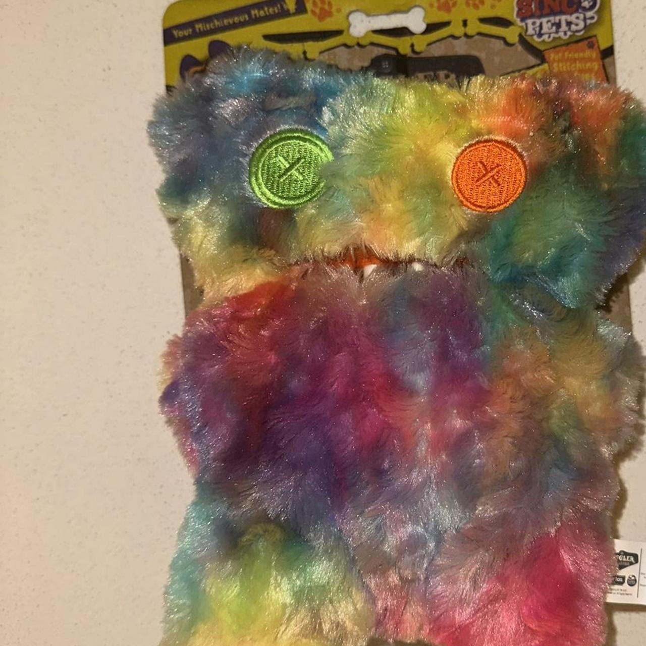 RAINBOW TIIE DYE FUGGLER FUNNY UGLY MONSTER DOG TOY... | Depop