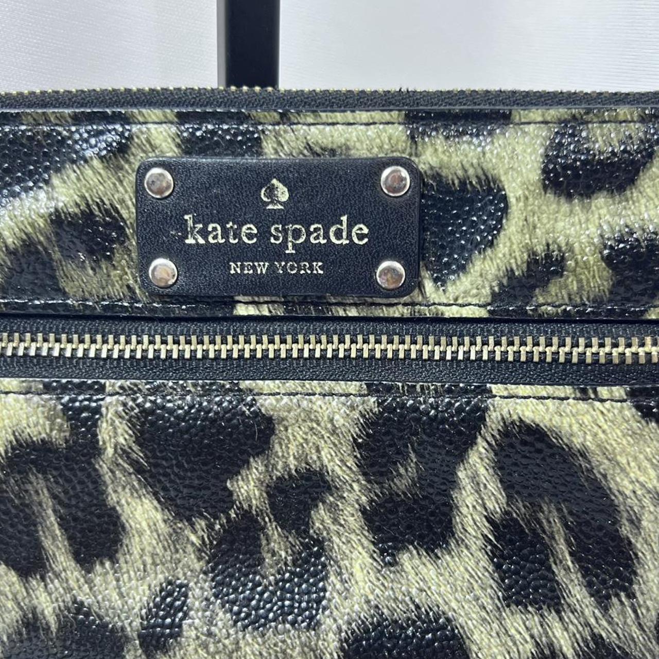 Kate Spade New York leopard print travel wallet... | Depop