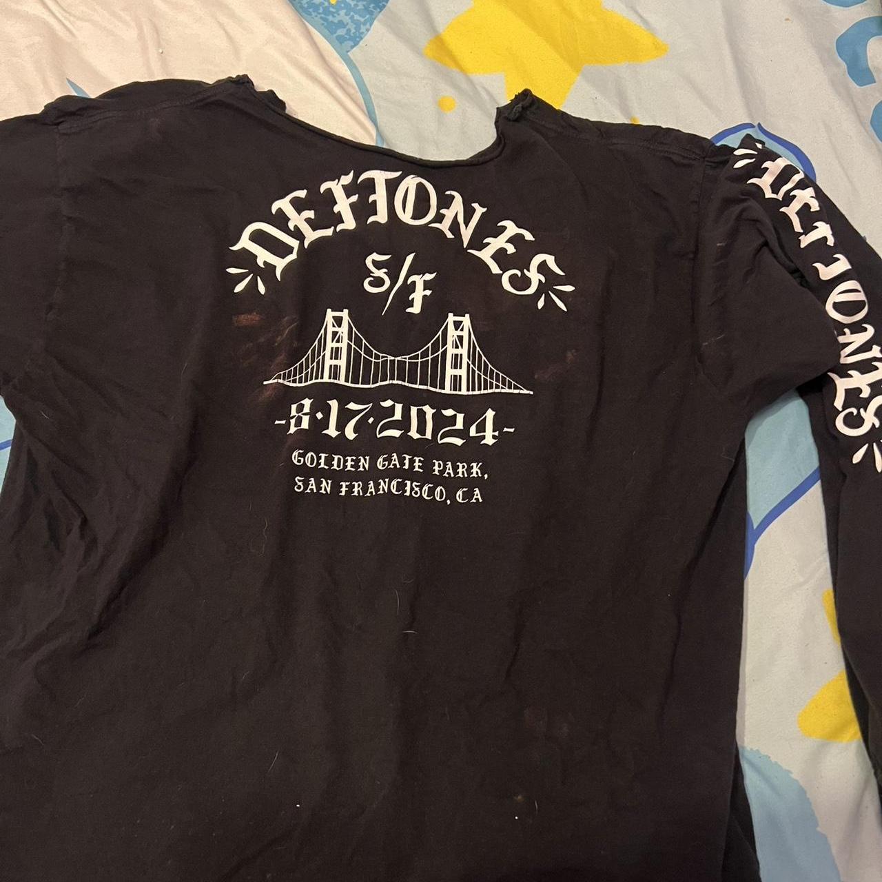 Black Deftones long sleeve shirt #bandtee collar cut... | Depop