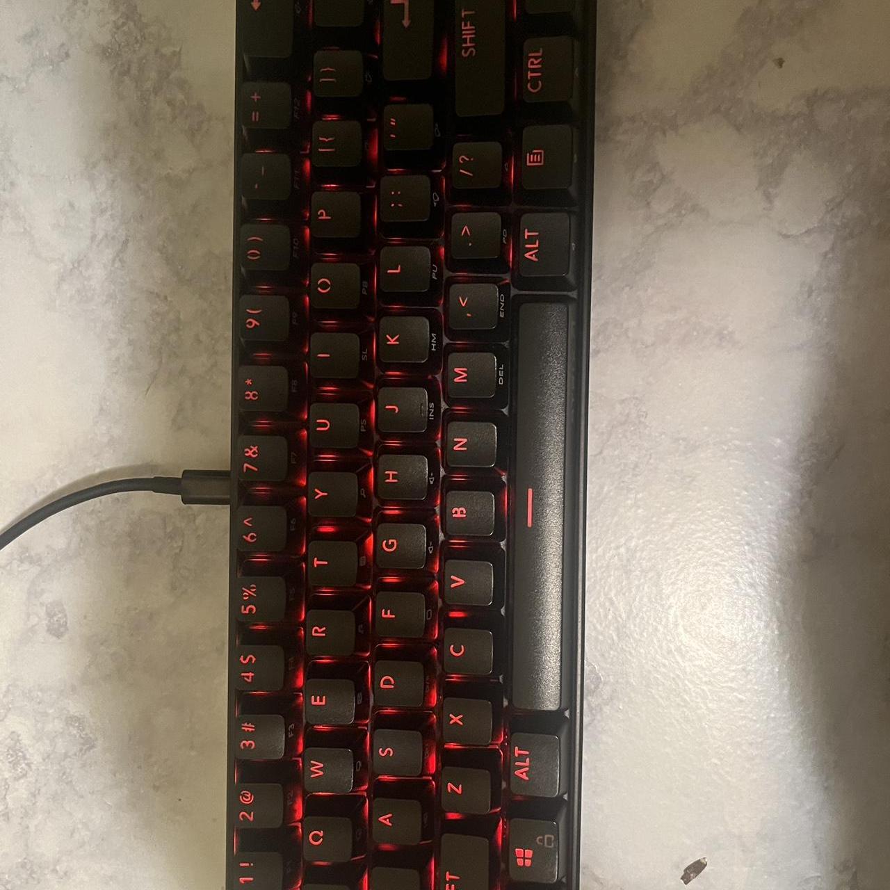 Atrix Keyboard Red Light Up keyboard | Depop