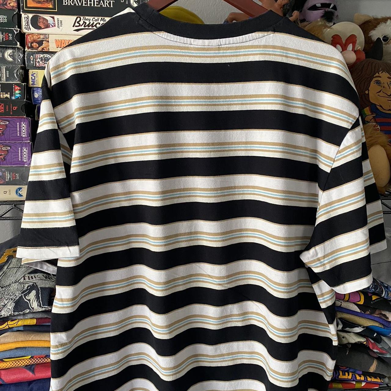 Guess Originals striped shirt with embroidered logo,... | Depop