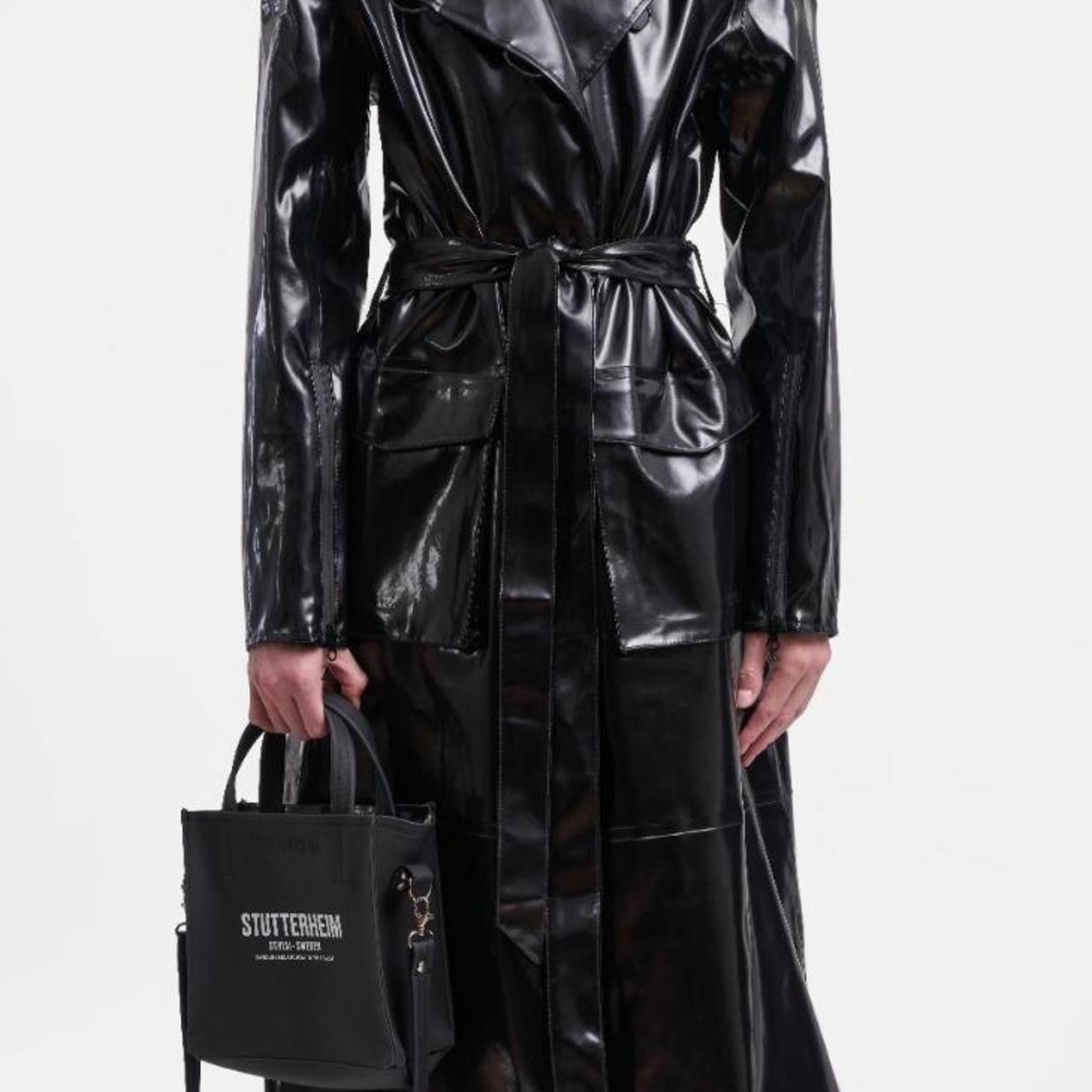 Stutterheim Kiera Opal Trench Coat Black Size... | Depop