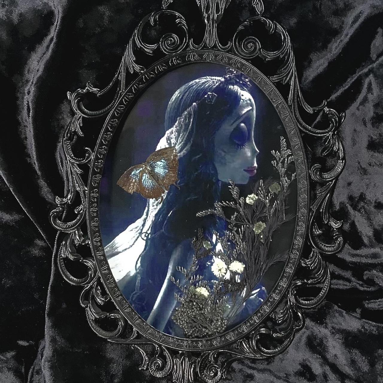 Corpse Bride Butterfly🦋 Vintage bubble glass frame... | Depop
