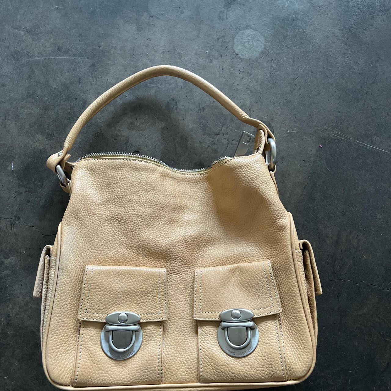 Vintage Marc Jacob’s Cream 100% leather shoulder bag... | Depop