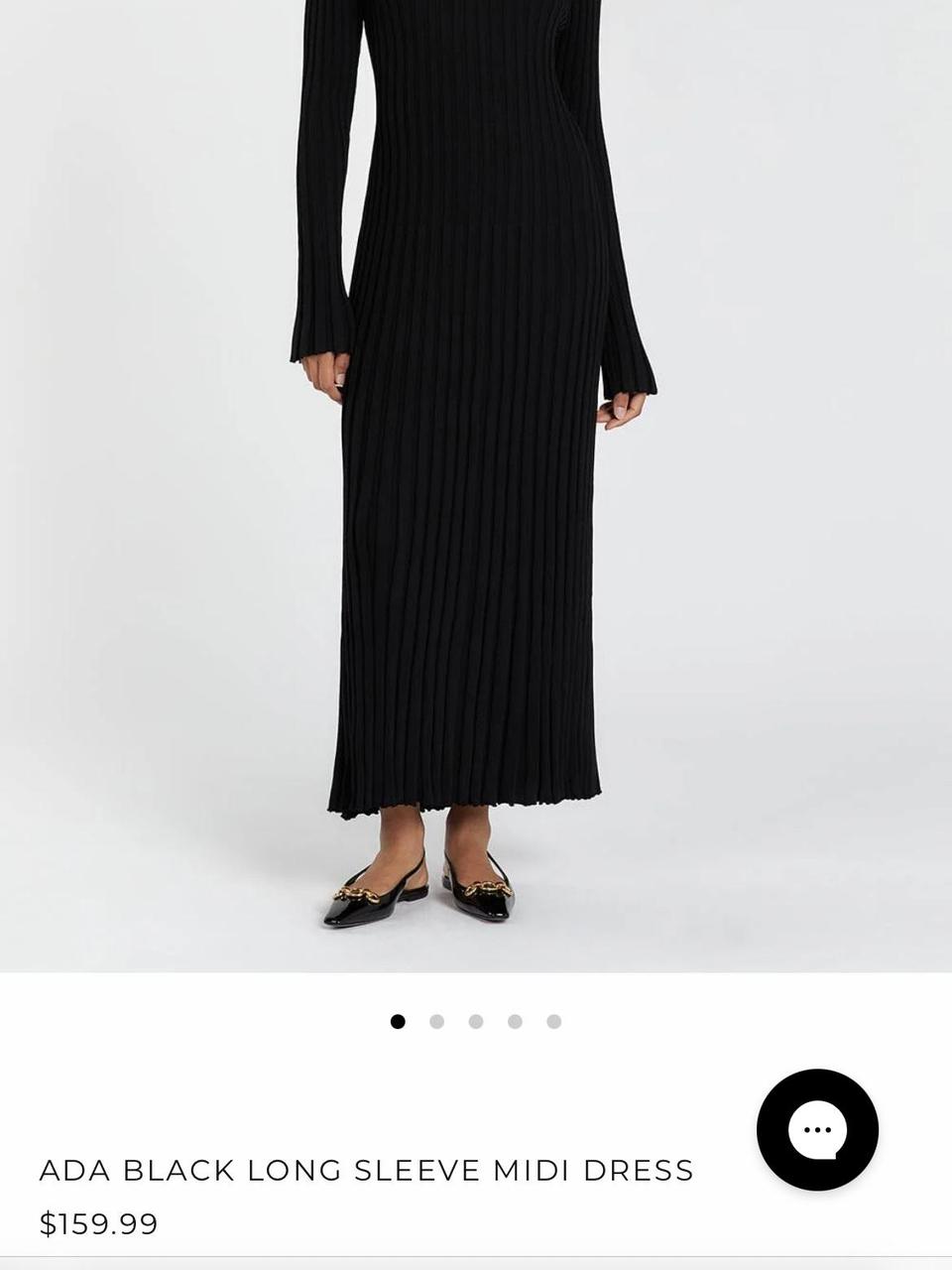 Dissh ada black long sleeve dress Size S Current... - Depop