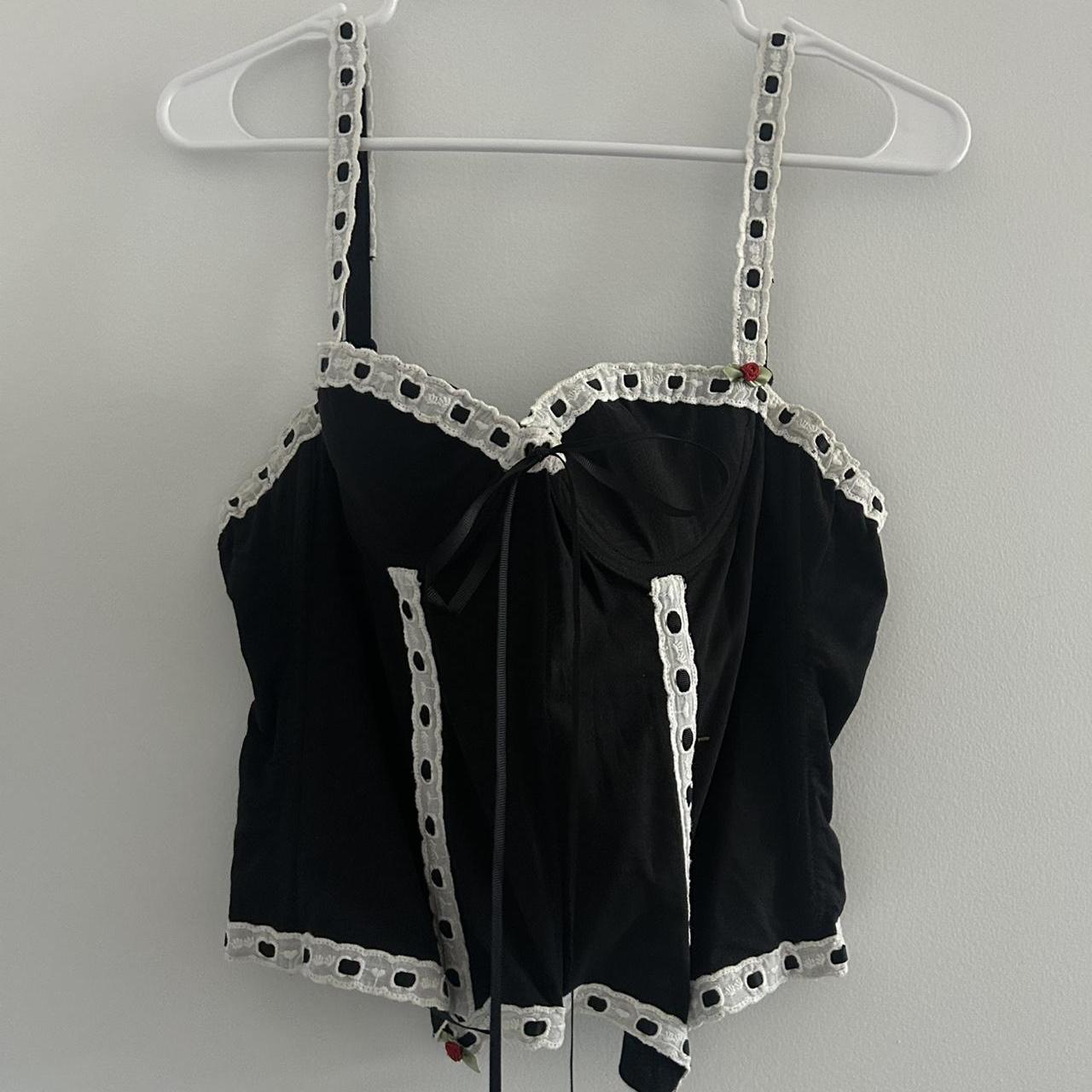 Kitteny Isabel Corset top in black! Only worn once!... | Depop