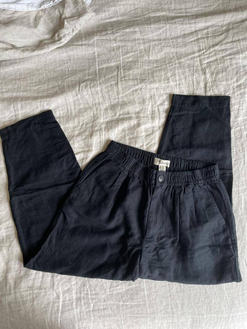 MADEWELL LINEN PANTS Great condition Cropped fit - Depop