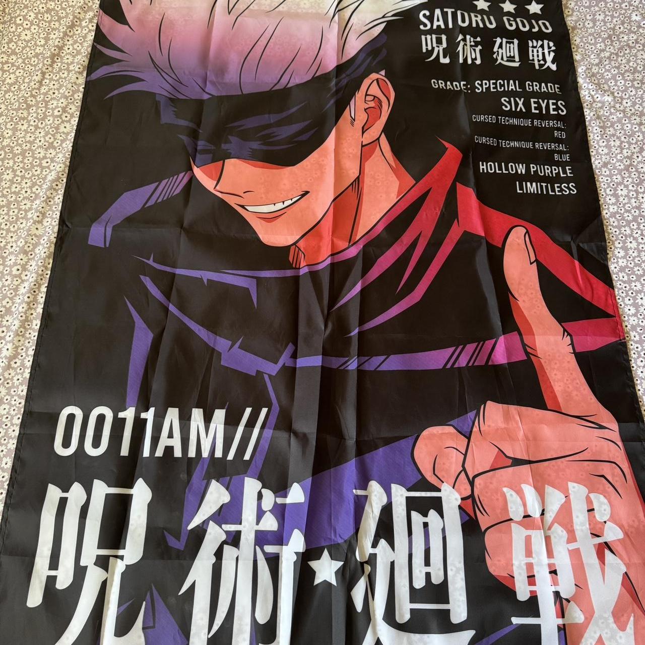 jujutsu kaisen satoru gojo anime manga wall flag •... | Depop