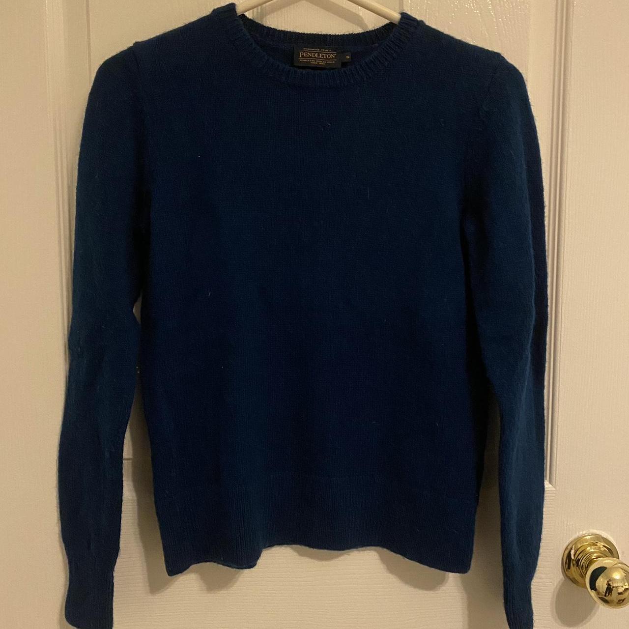 vintage Pendleton wool sweater dark teal color size... | Depop