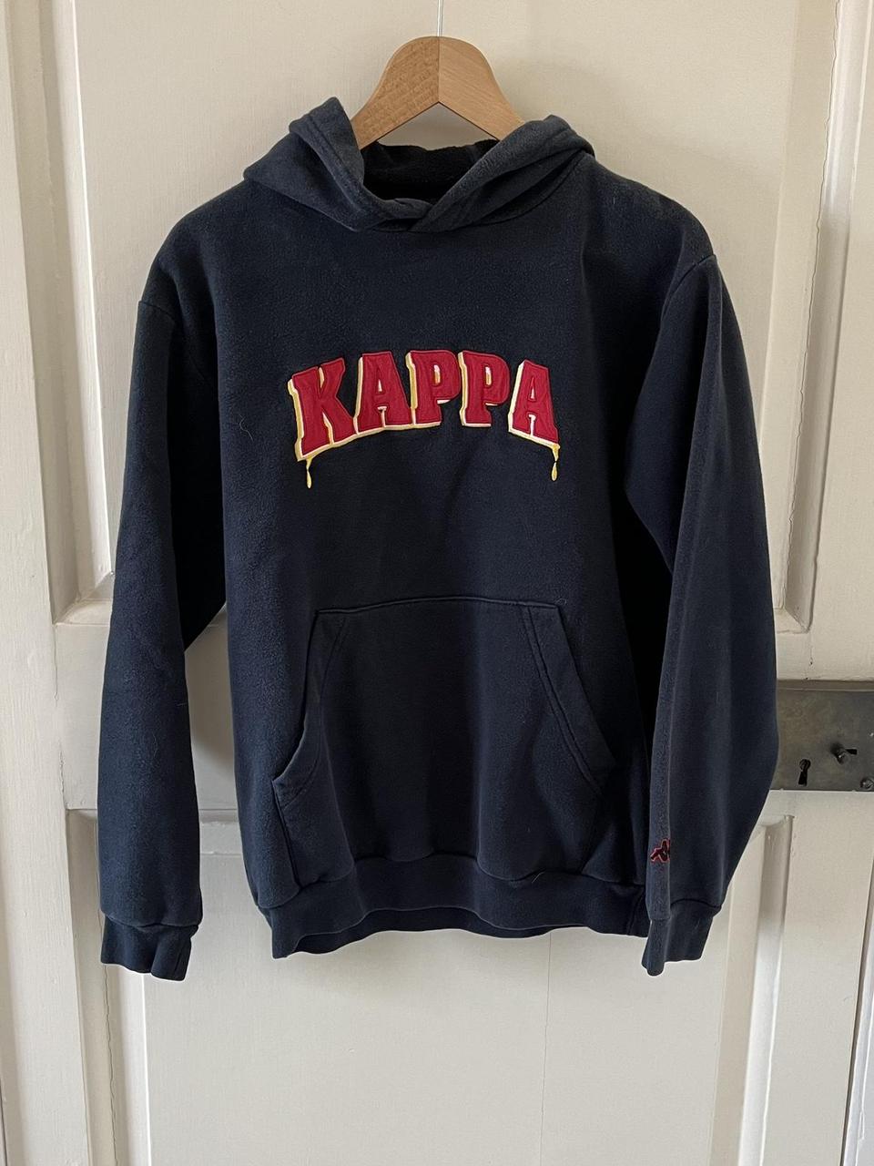 Vintage Kappa drip embroidered logo in navy Unreal... - Depop