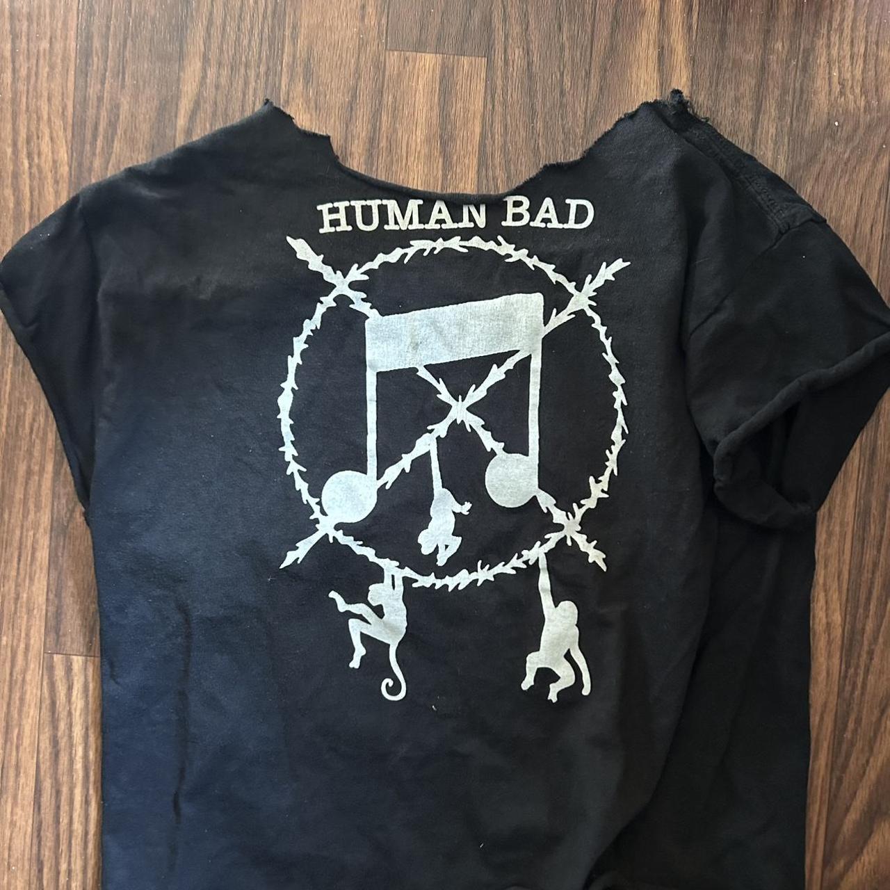 Scabbed band Human Bad crop top #goth #grunge #punk... | Depop