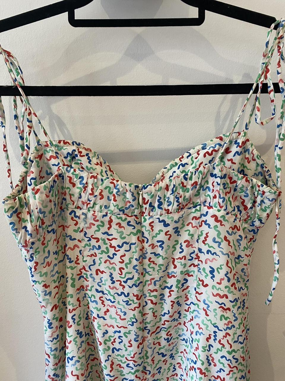 White and colourful Realisation Par summer dress - Depop