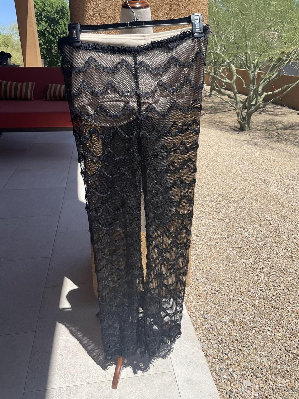 Vintage Lip Service fringe lace pants. Theres shorts... - Depop