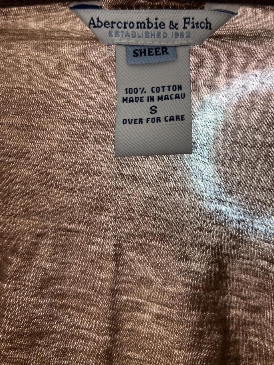 y2k abercrombie & fitch brown and gold spaghetti... - Depop