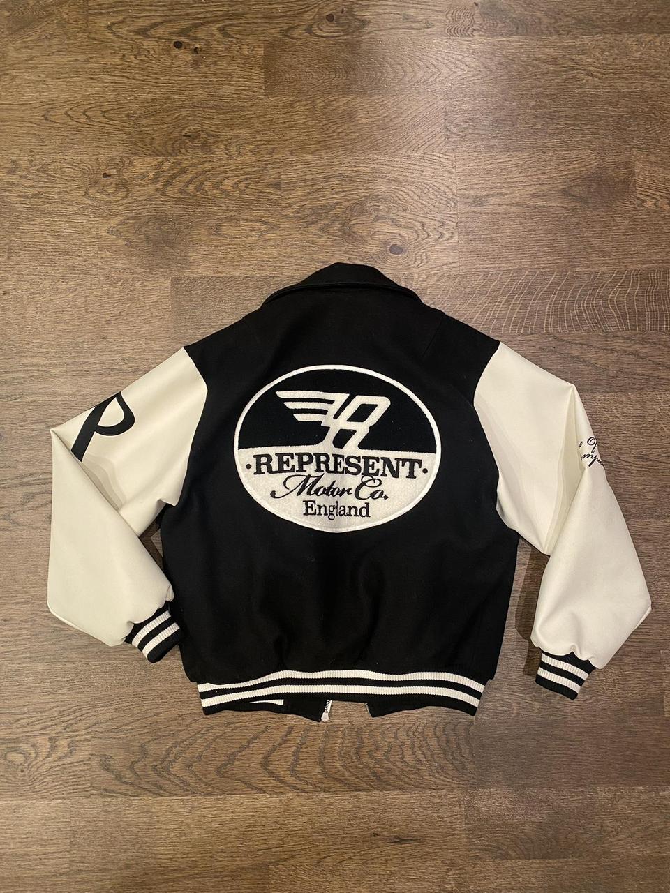 Black Represent varsity jacket Colour: Black Size:... - Depop