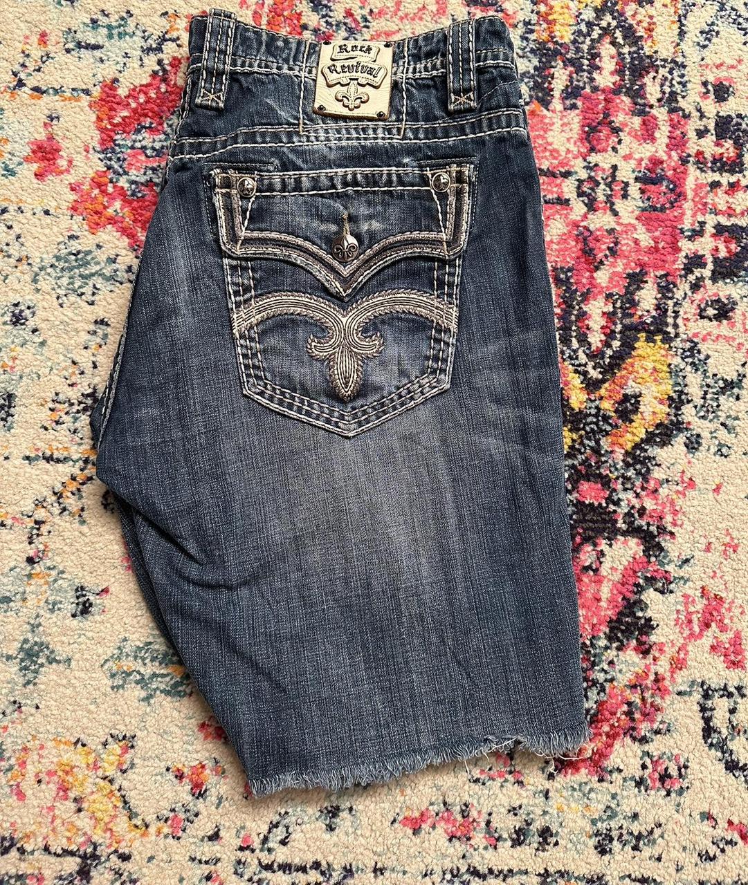 Rock Revival Denim Shorts size 42 Excellent... - Depop