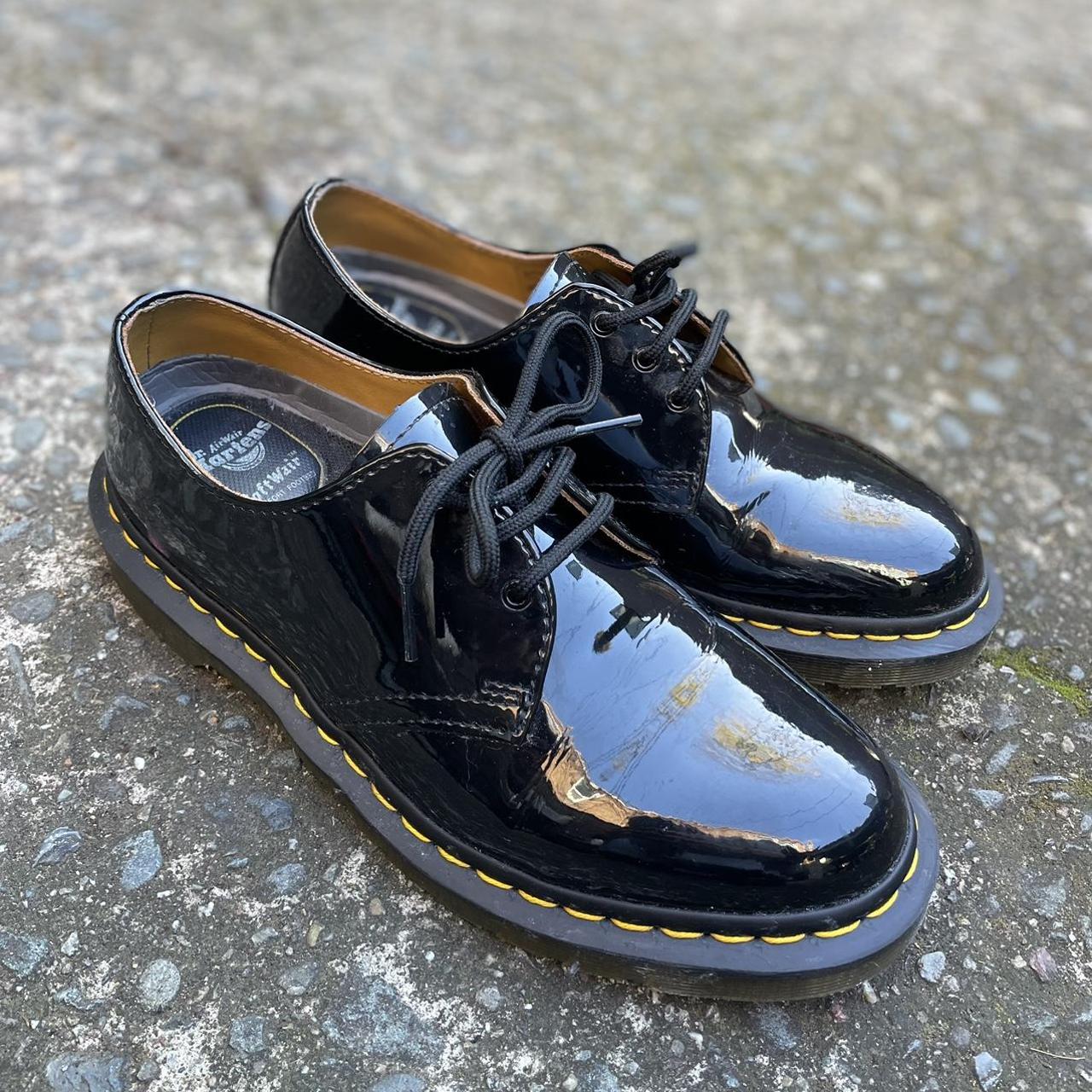Shiny, Vegan, Oxford Style Doc Martens!! Only worn... - Depop