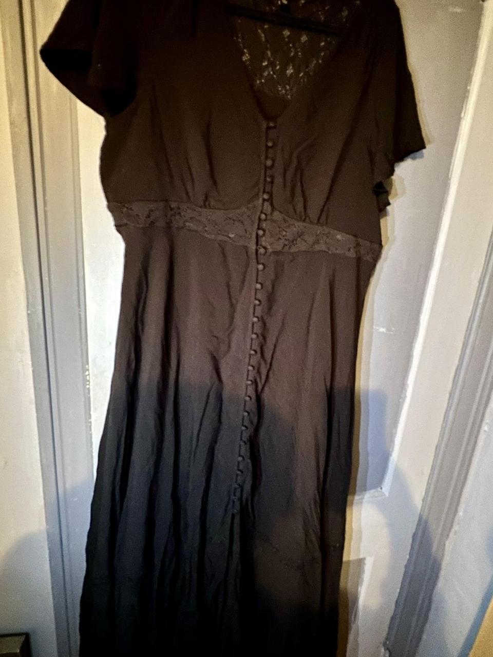 Black, gothy Torrid maxi dress! Size 2 or... - Depop