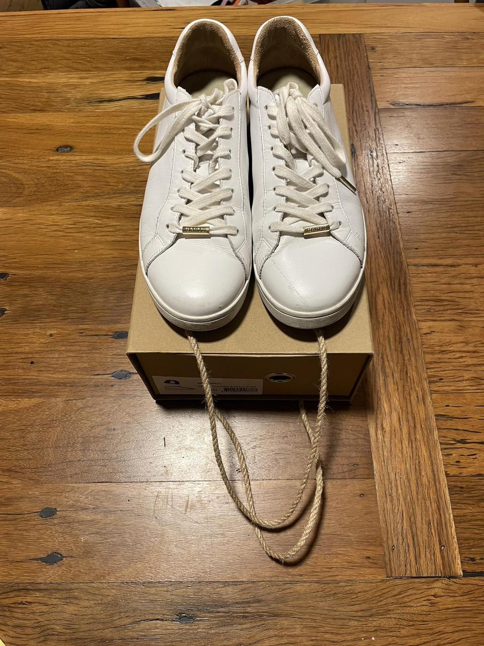 Bared footwear whimbrel white leather sneakers with... - Depop