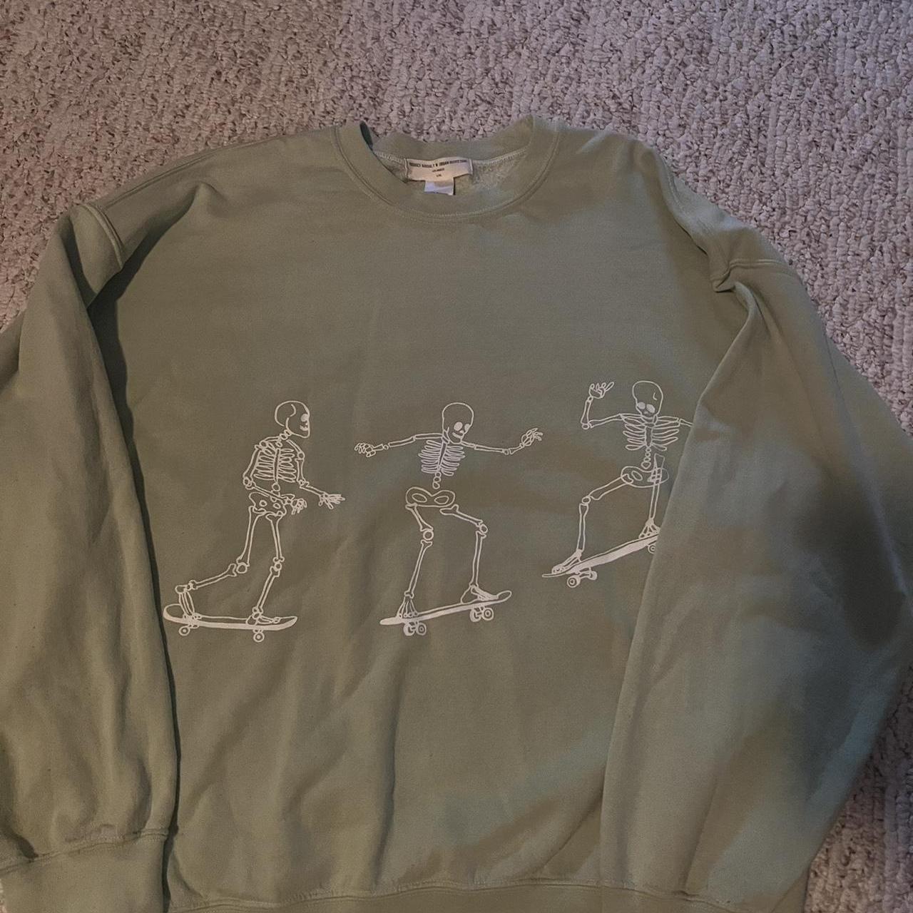 Urban outfitters green skeleton sweatshirt! This is... - Depop