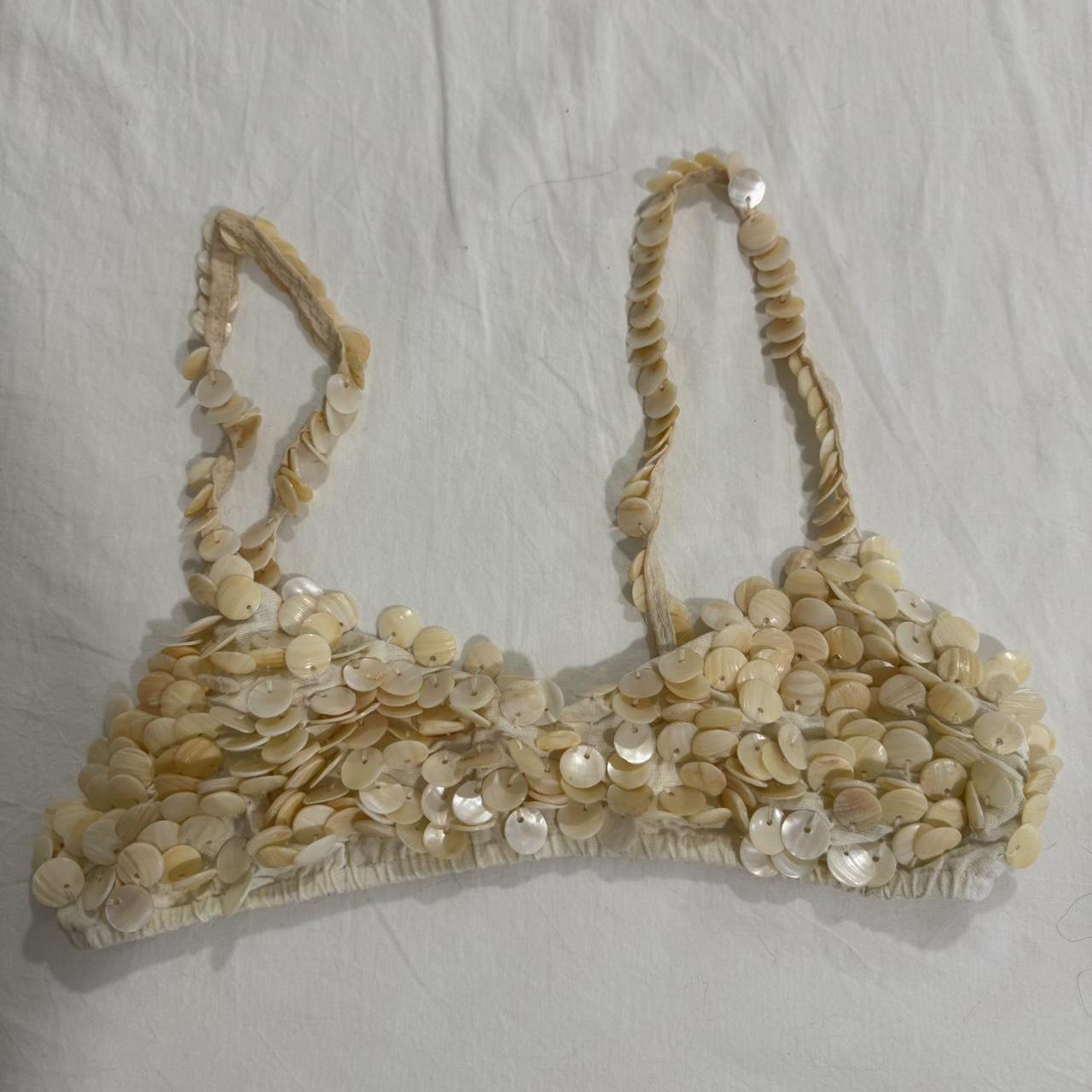 Zara shell bikini bra Size small Heavy weight feels... | Depop