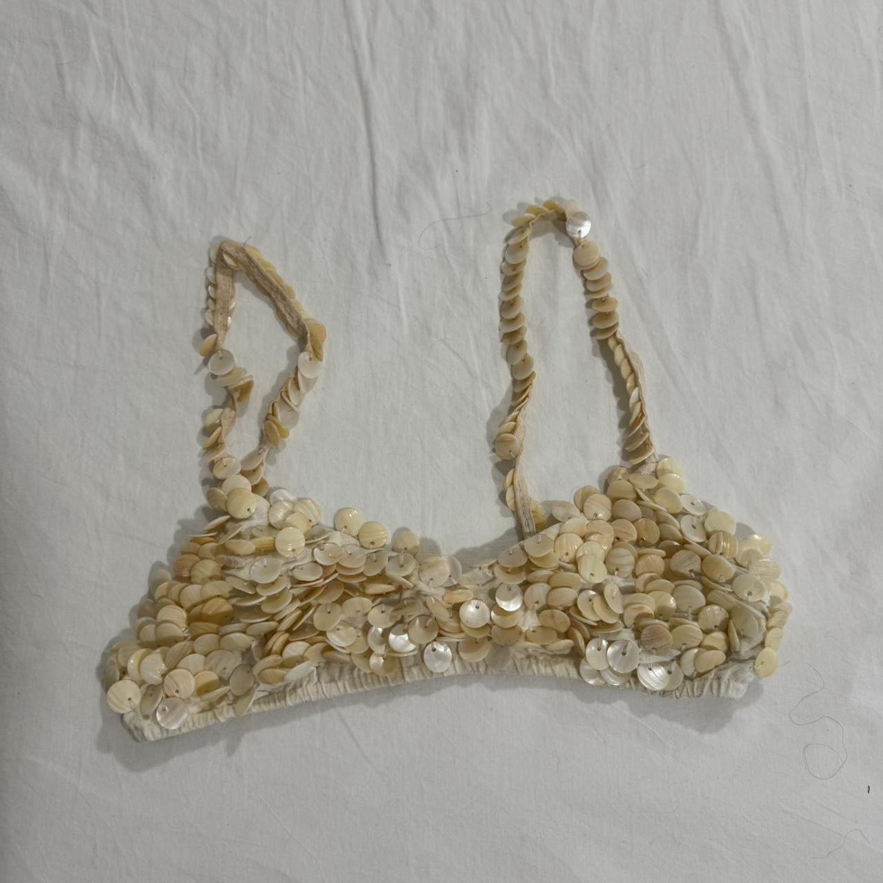 Zara shell bikini bra Size small Heavy weight feels... | Depop