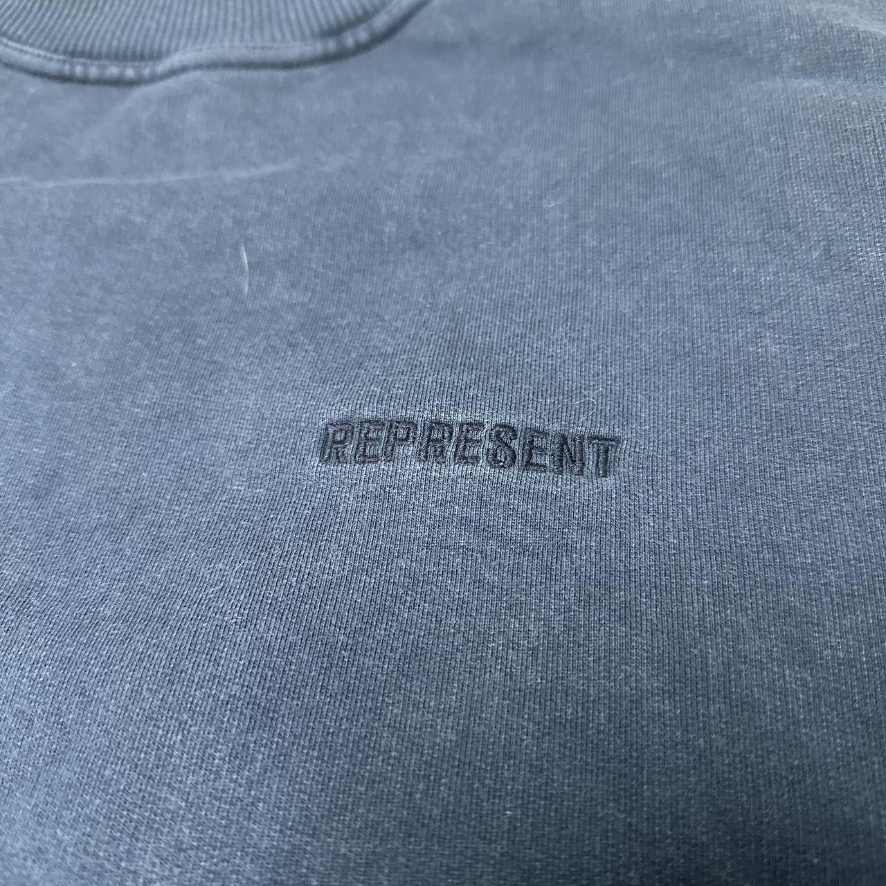 Represent wash Navy blank jumper Size small (fits... - Depop