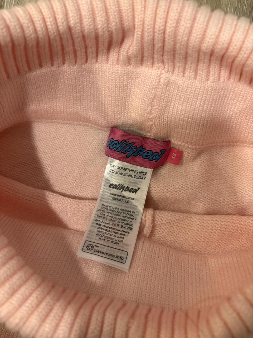 Edikted pink flare foldover knit leggings Super... - Depop