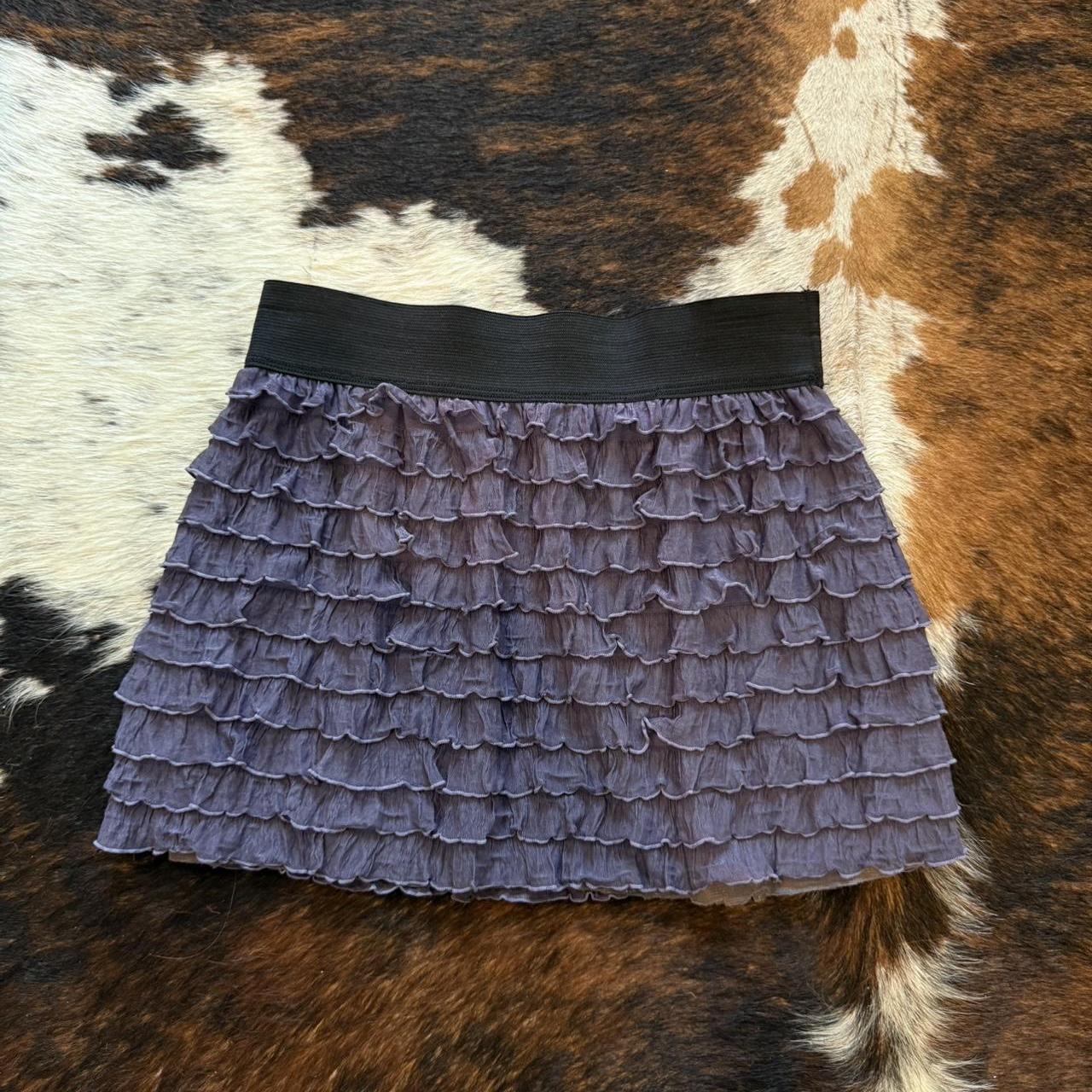 Purple ruffle skirt from the 2000s Fits like an... | Depop