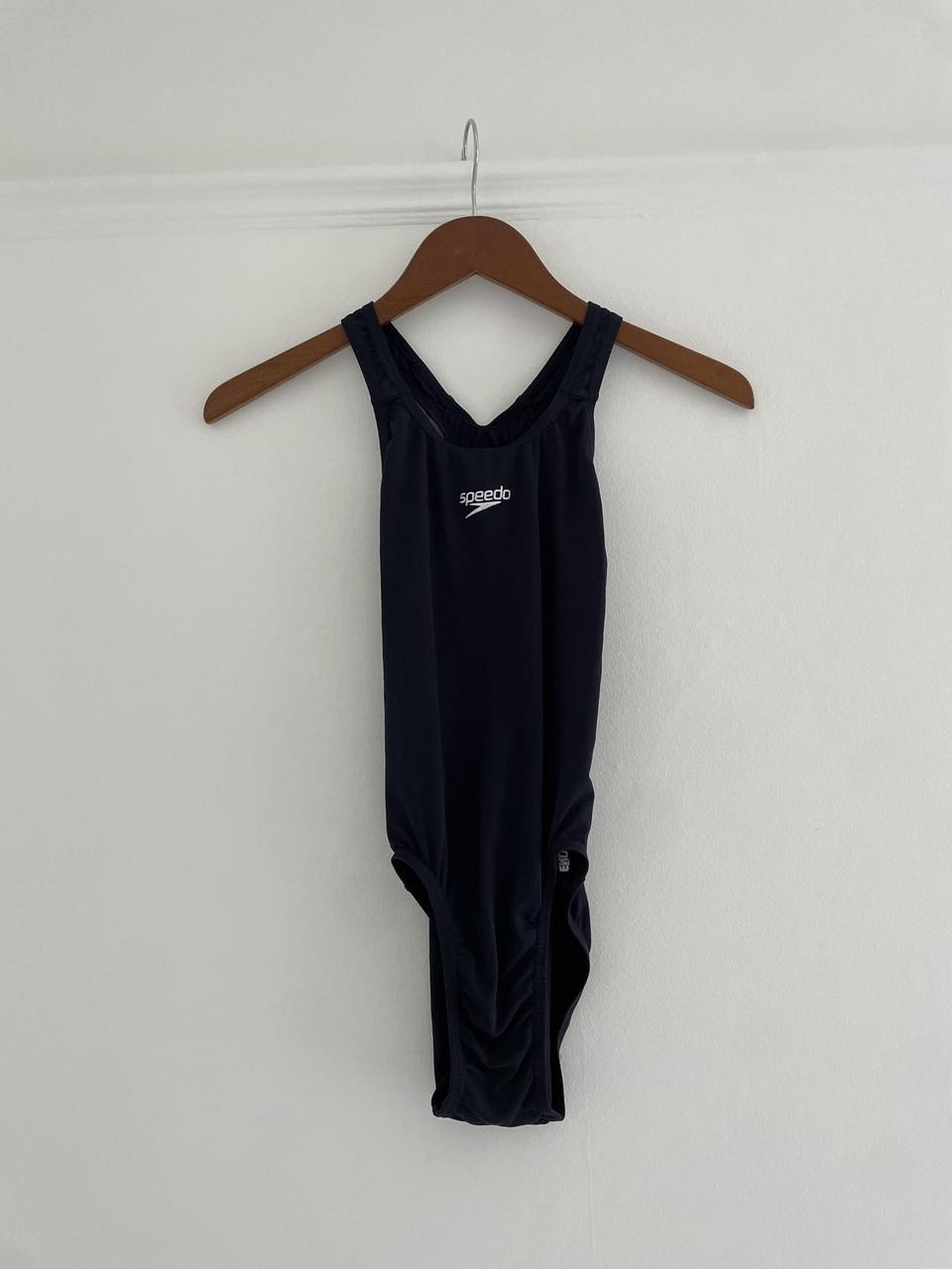 speedo navy swimming costume size small open to... - Depop