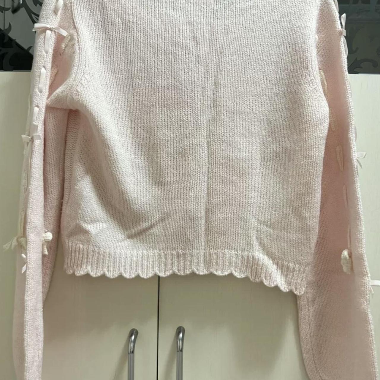 🎀Rare Authentic lizlisa vintage pink Ribbon Sweater... | Depop