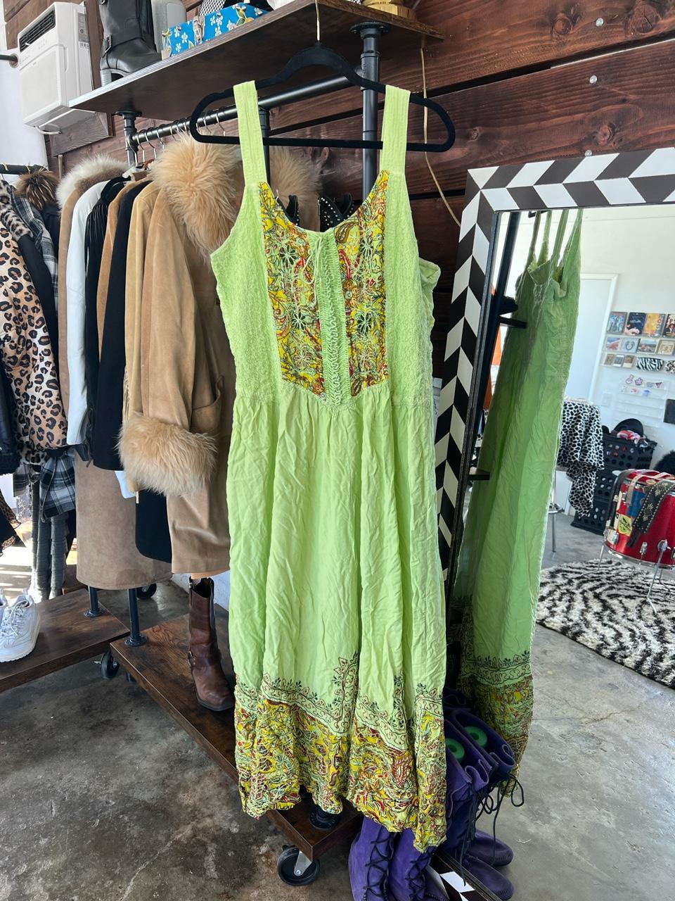 Unreal green embroidered 00s dress ★ BUY 2 GET 1... - Depop