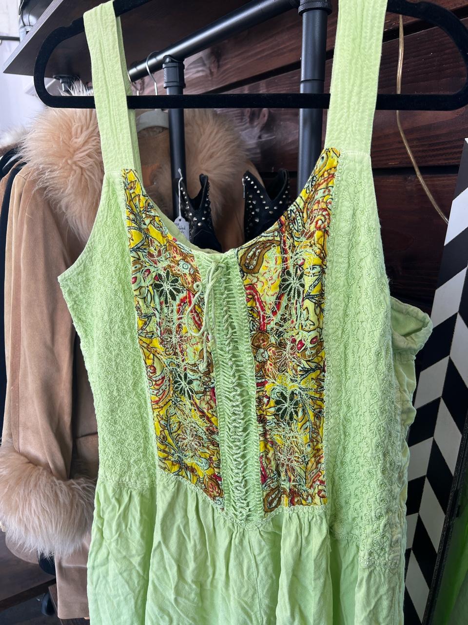 Unreal green embroidered 00s dress ★ BUY 2 GET 1... - Depop
