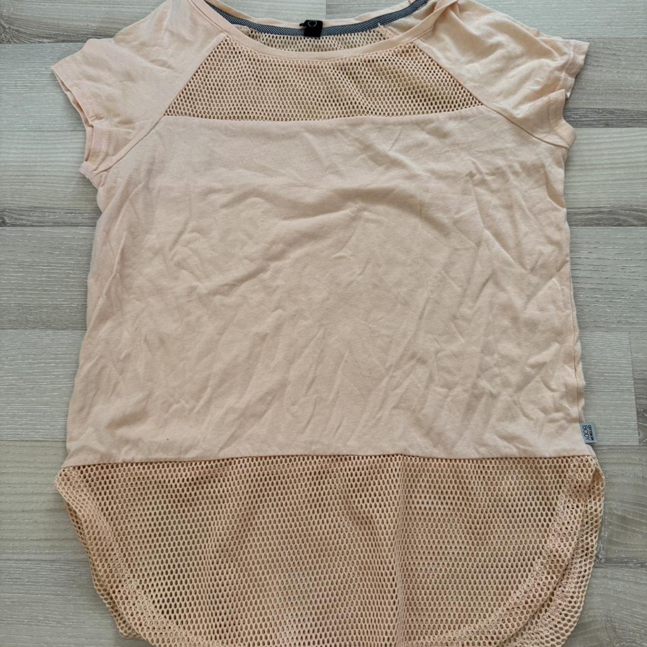 Peach mesh sports top | Depop
